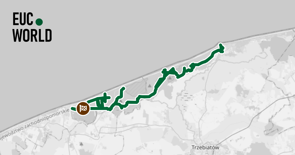 EUC World | PeWoo's tour: 54.2 km nad morzem