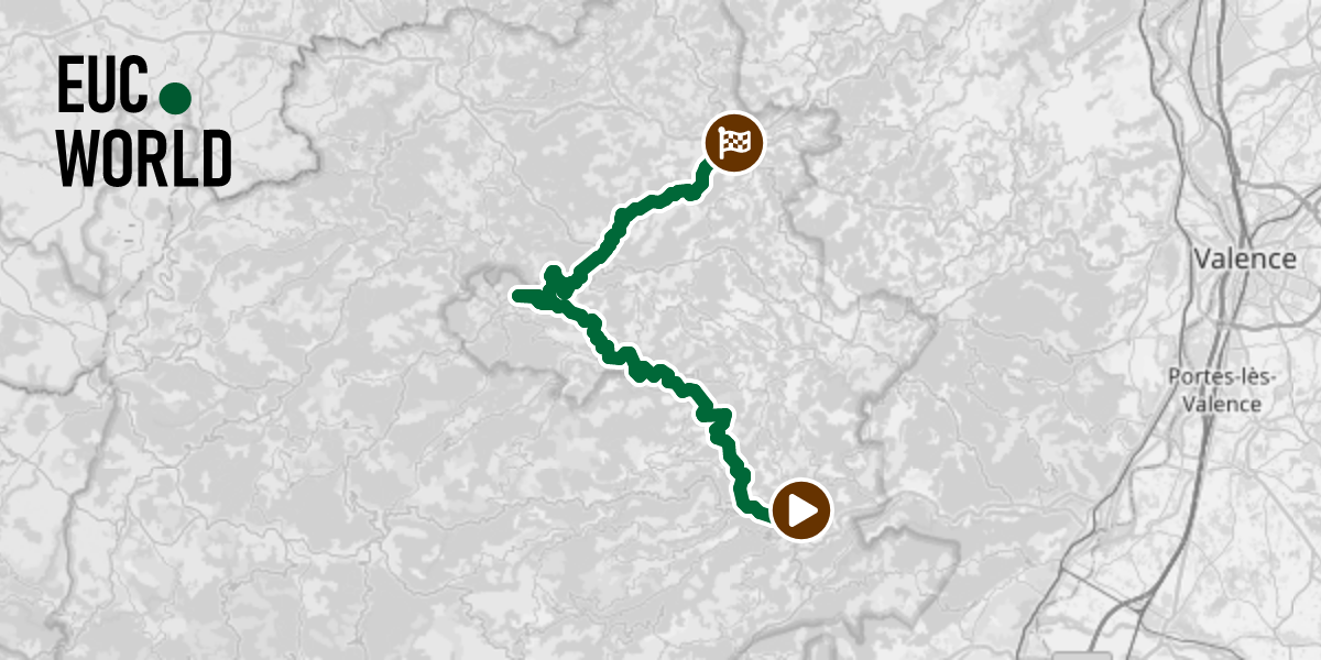 EUC World | dro77's tour: Saint-Michel-de-Chabrillanoux → Lamastre