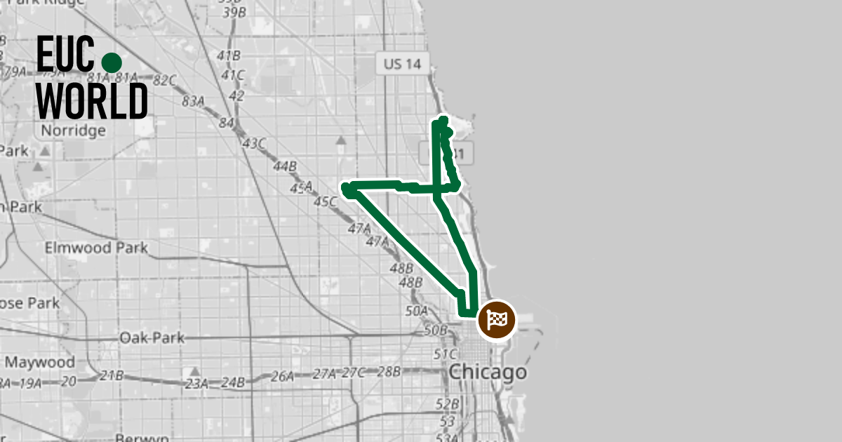 EUC World | RagingGrandpa's tour - 20.8 mi Chicago donuts and skateparks