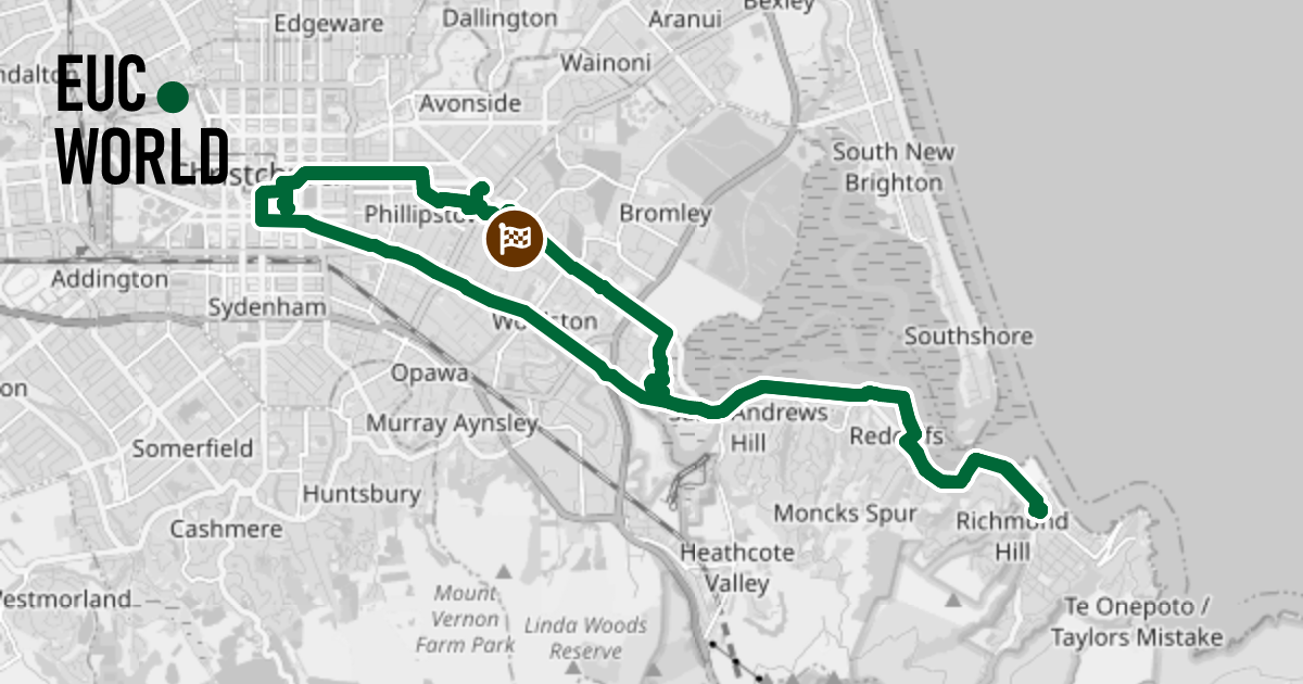 EUC World | jamesglennie's tour - 35.4 km in Christchurch