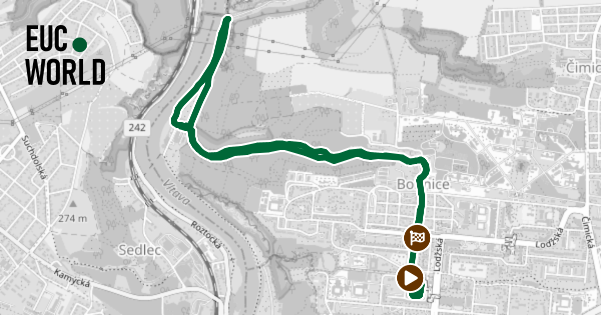 EUC World | Miko.cz's tour: 17,8 km KS-S22 learning