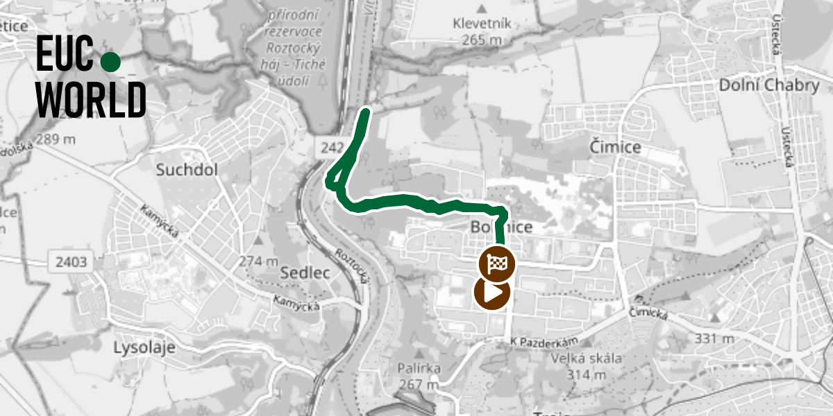 EUC World | Miko.cz's tour: 17,8 km KS-S22 learning