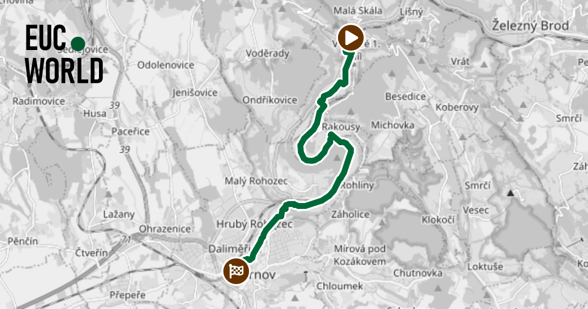 EUC World | Vojtech.Brzek's tour: Vranové II → Turnov