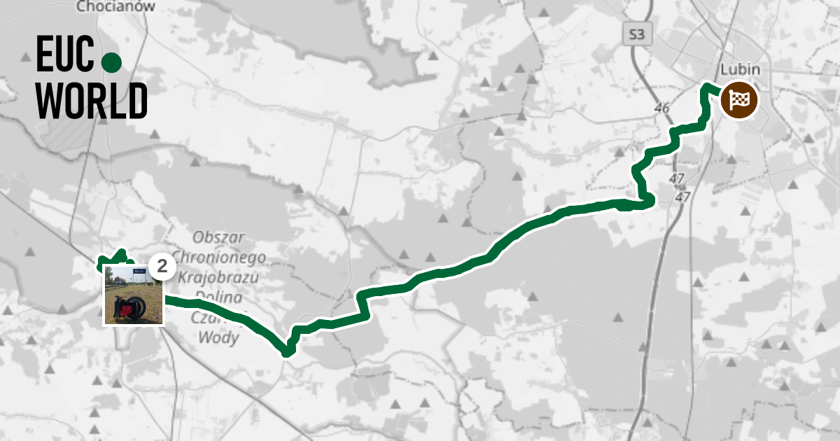 EUC World | Trasy uživatele Sewek: Lubin